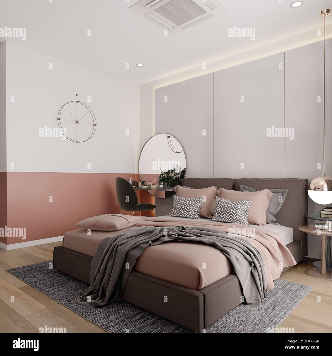modern style bedroom design idea Stock Photo - Alamy