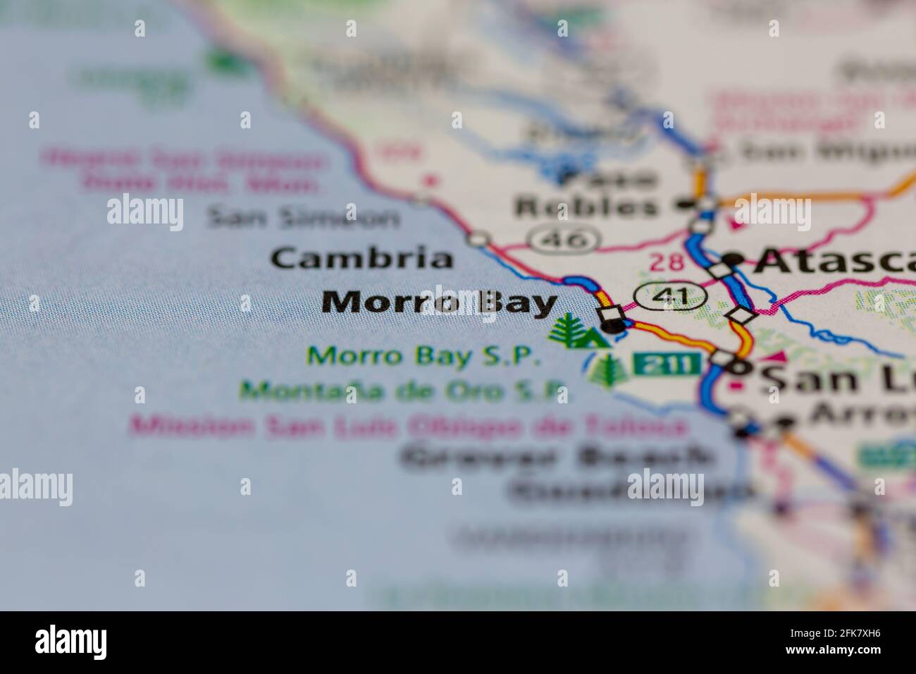 Morro bay map hi-res stock photography and images - Alamy