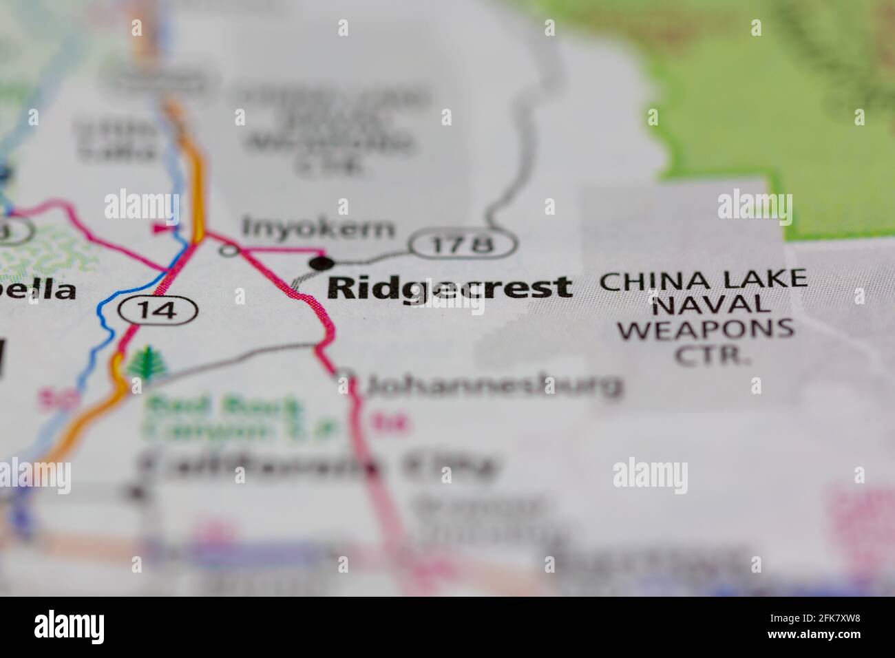Map of ridgecrest california hi-res stock photography and images - Alamy