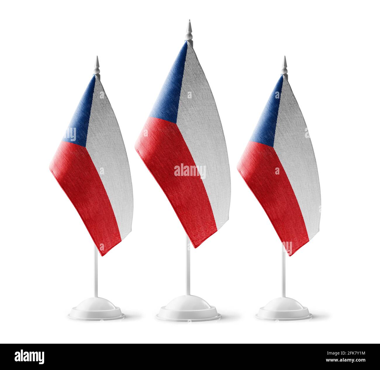 Small national flags of the Czechia on a white background Stock Photo ...