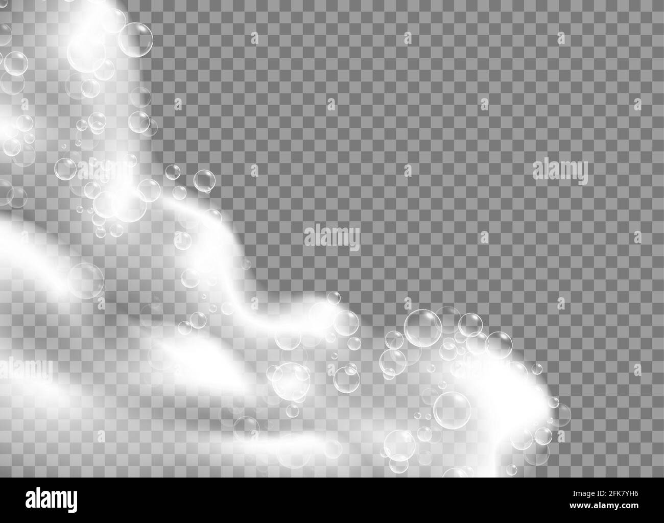 Realistic background with Soap foam. Bath laundry white bubbles ...