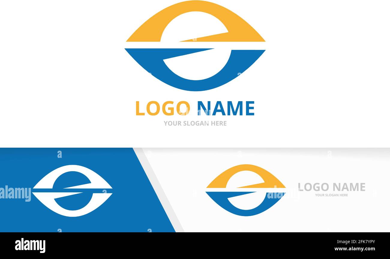 Vector eye logo combination. Unique vision logotype design template ...