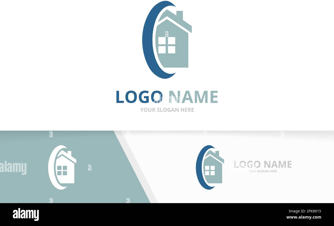 Home logotype design template. Premium real estate logo combination ...