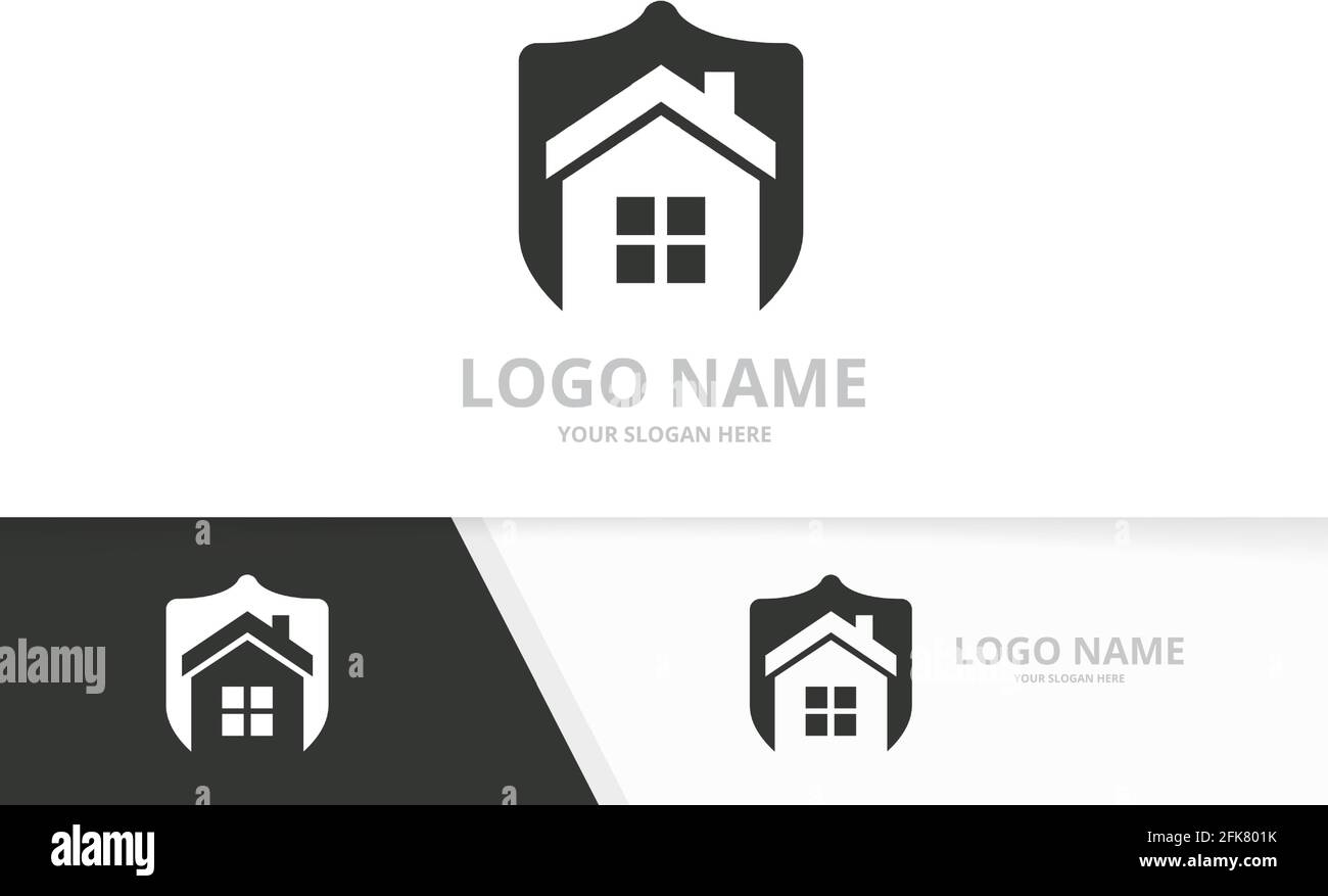 Vector security real estate logo combination. Unique safe home logotype ...