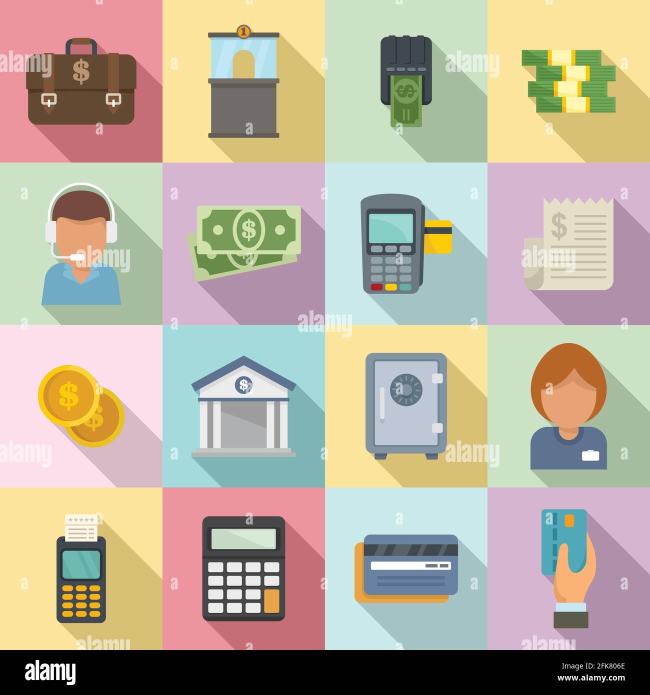 Bank office teller counter Stock Vector Images - Alamy