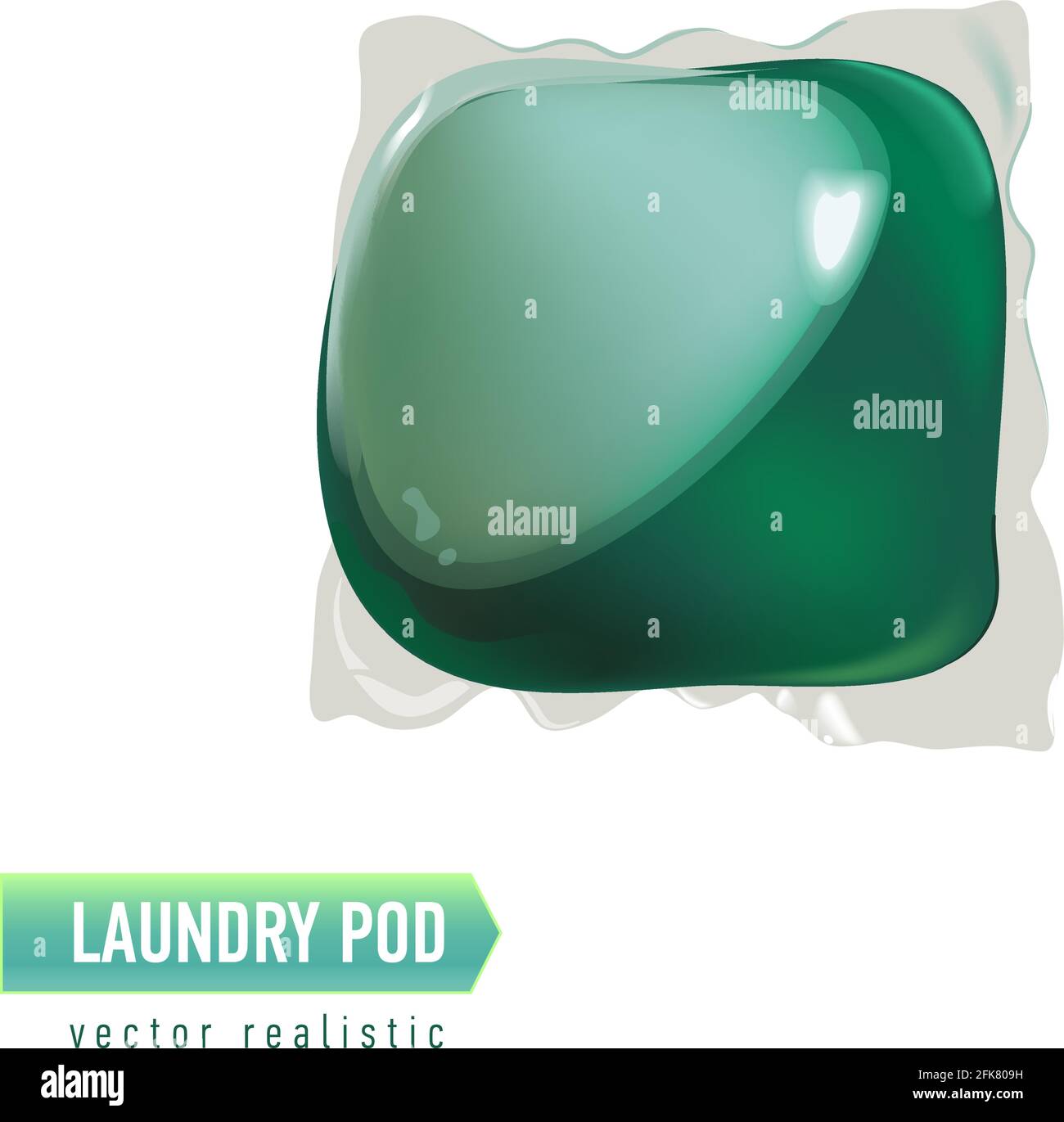 Washing capsule pod isolated. Liquid detergent. Vector realistic Stock ...