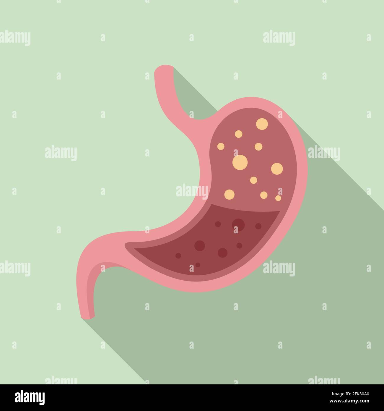 Digestion stomach liquid icon, flat style Stock Vector Image & Art - Alamy