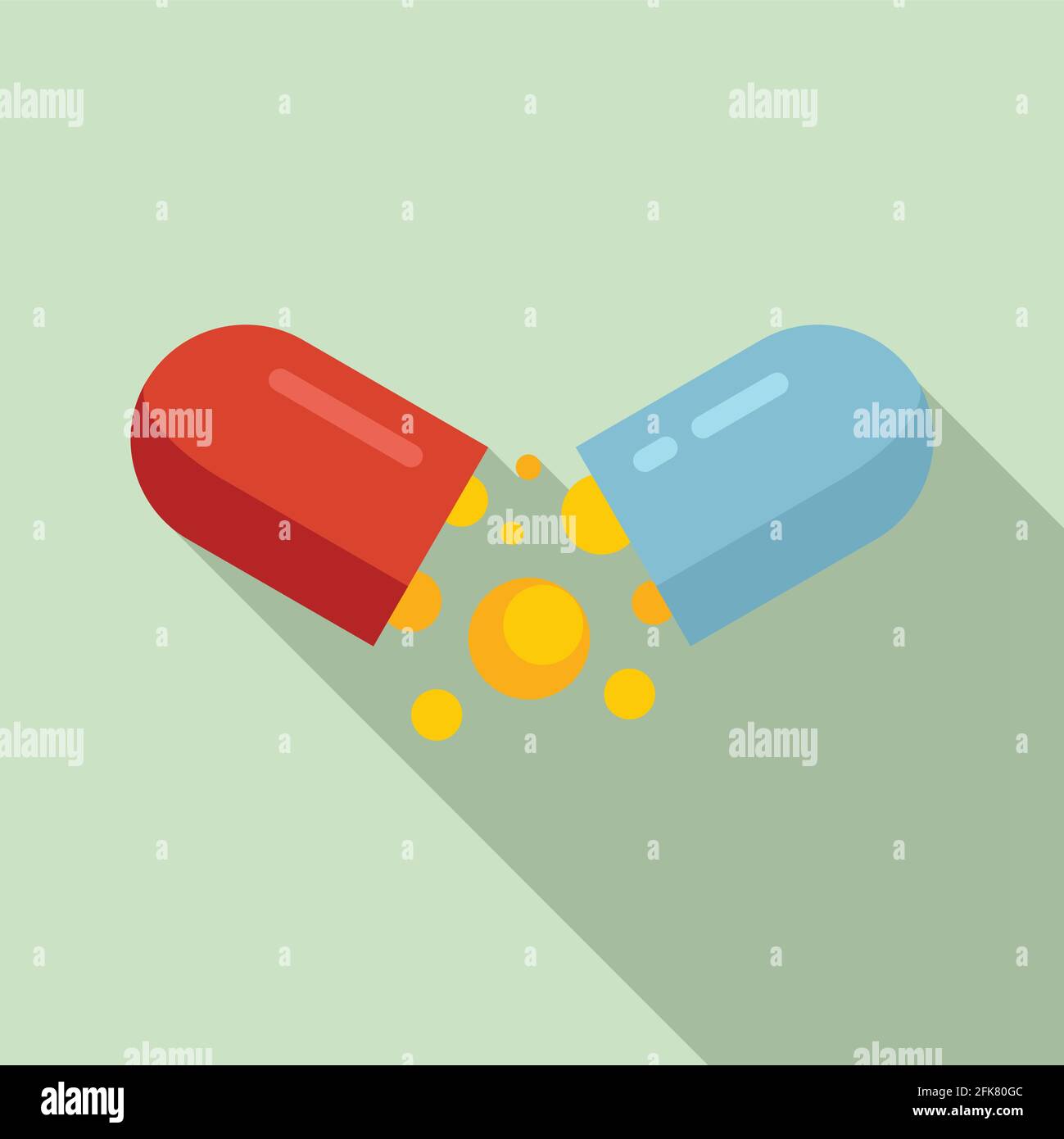 Digestion capsule icon, flat style Stock Vector Image & Art - Alamy