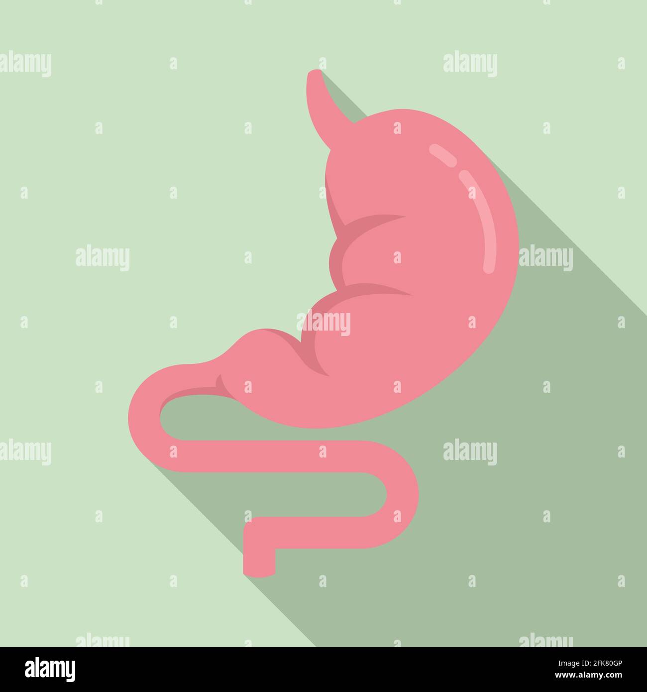 Human stomach icon, flat style Stock Vector Image & Art - Alamy