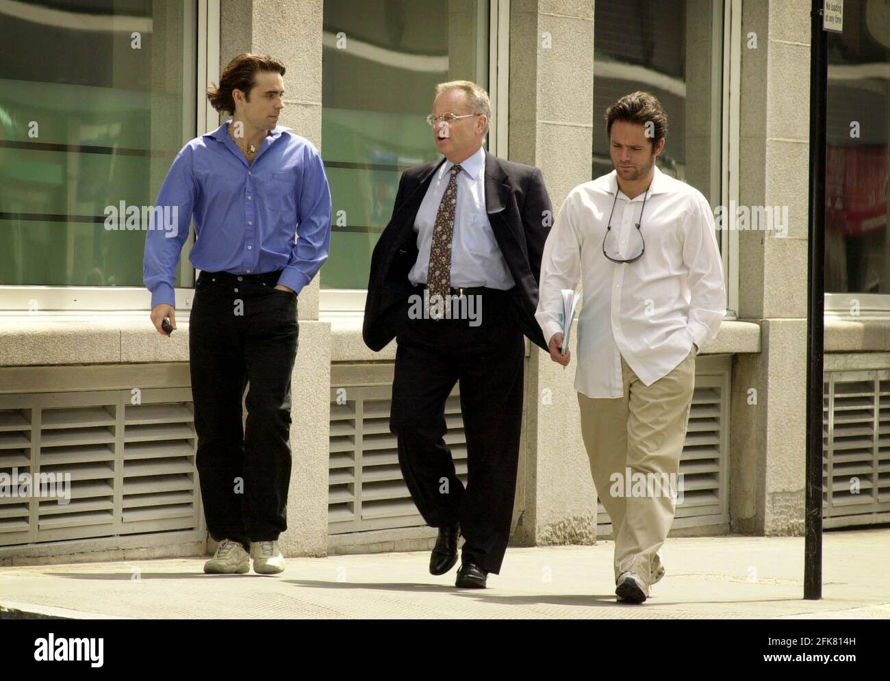 JEFFREY ARCHER ARRIVING BACK AT HIGH COURT TODAY WITH HIS TWO SONS ...