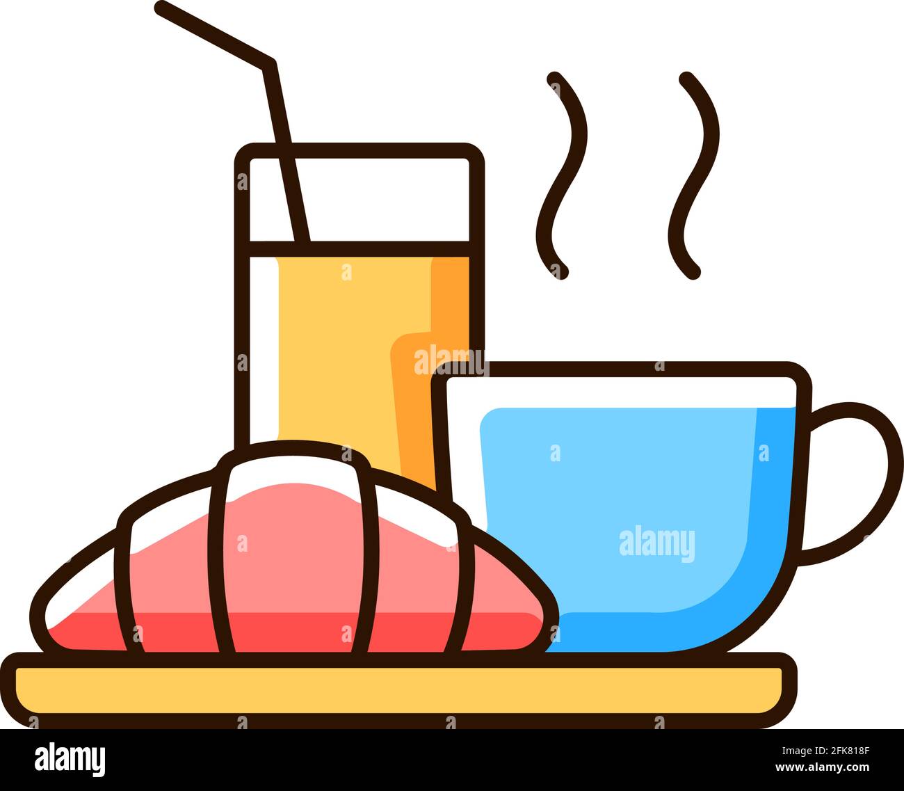 Breakfast RGB color icon Stock Vector Image & Art - Alamy