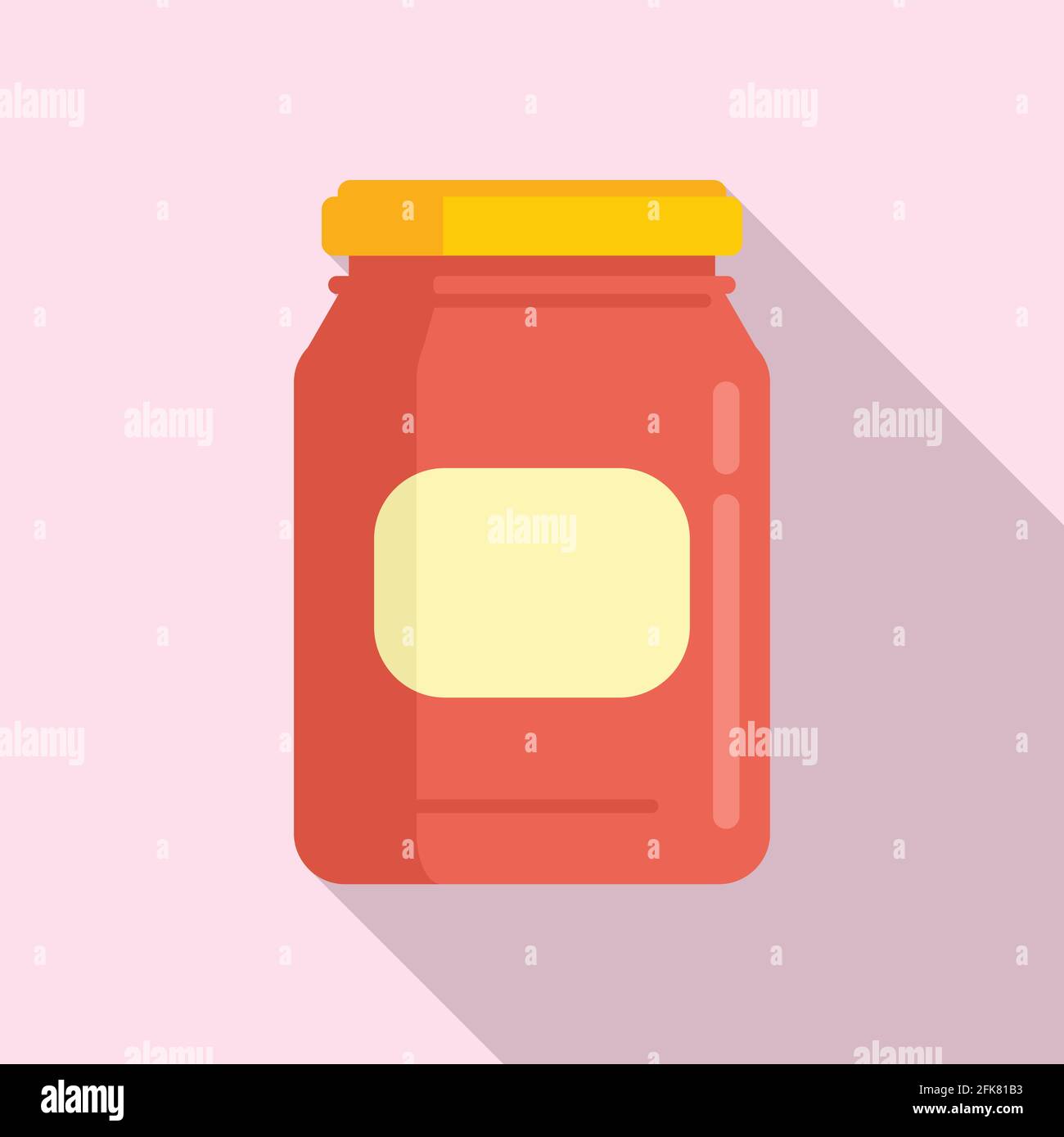 Food jar icon, flat style Stock Vector Image & Art - Alamy