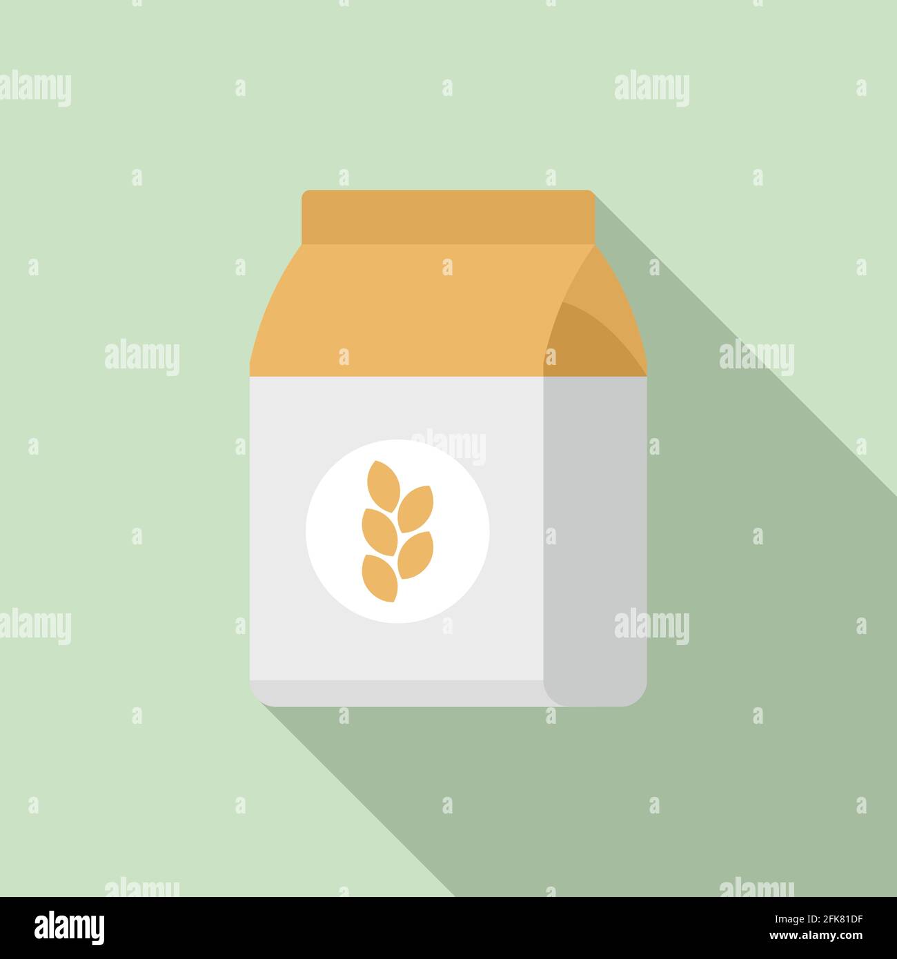 Flour pack icon, flat style Stock Vector Image & Art - Alamy