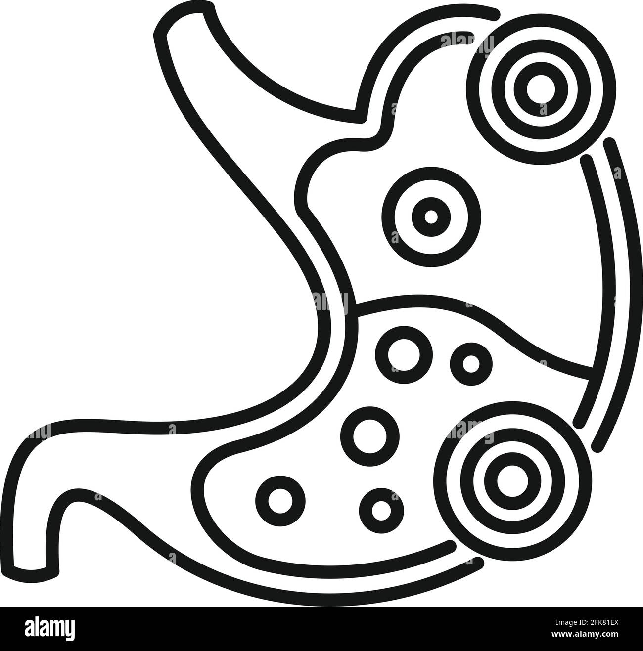 Stomach digestion icon, outline style Stock Vector Image & Art - Alamy