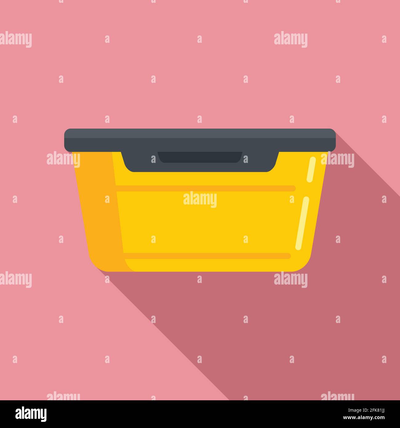Food plastic box icon, flat style Stock Vector Image & Art - Alamy