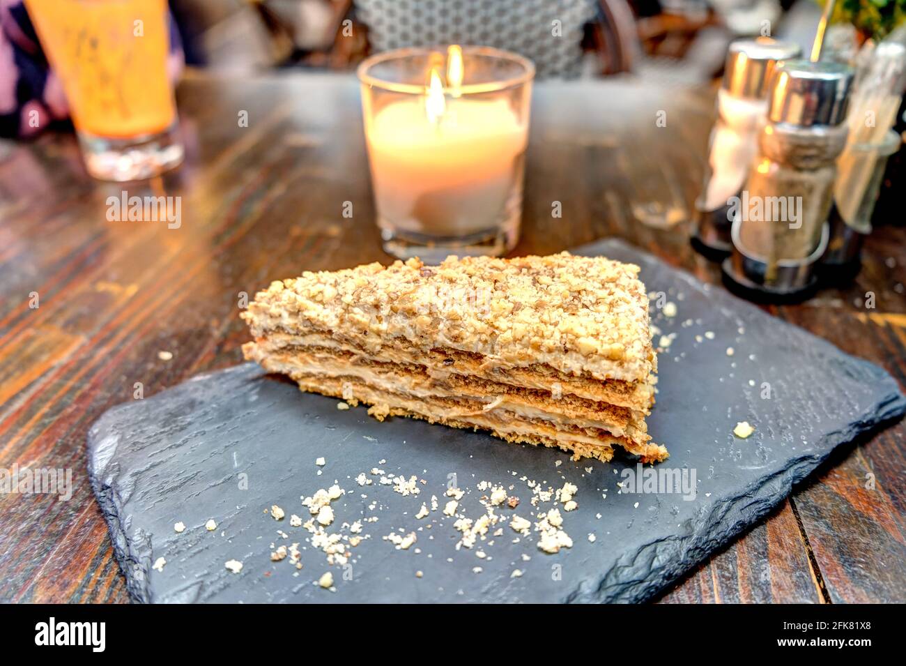 Bulgarian Traditional Cake with nuts and honey Stock Photo - Alamy