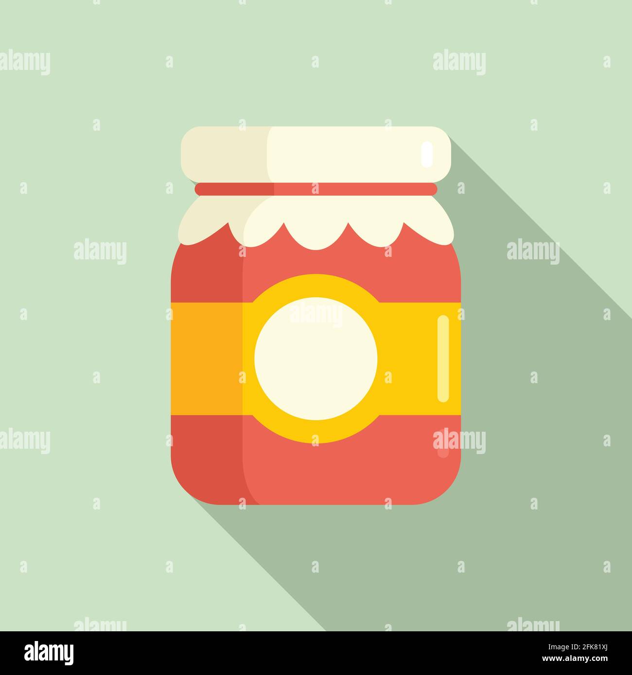 Berry jam jar icon, flat style Stock Vector Image & Art - Alamy