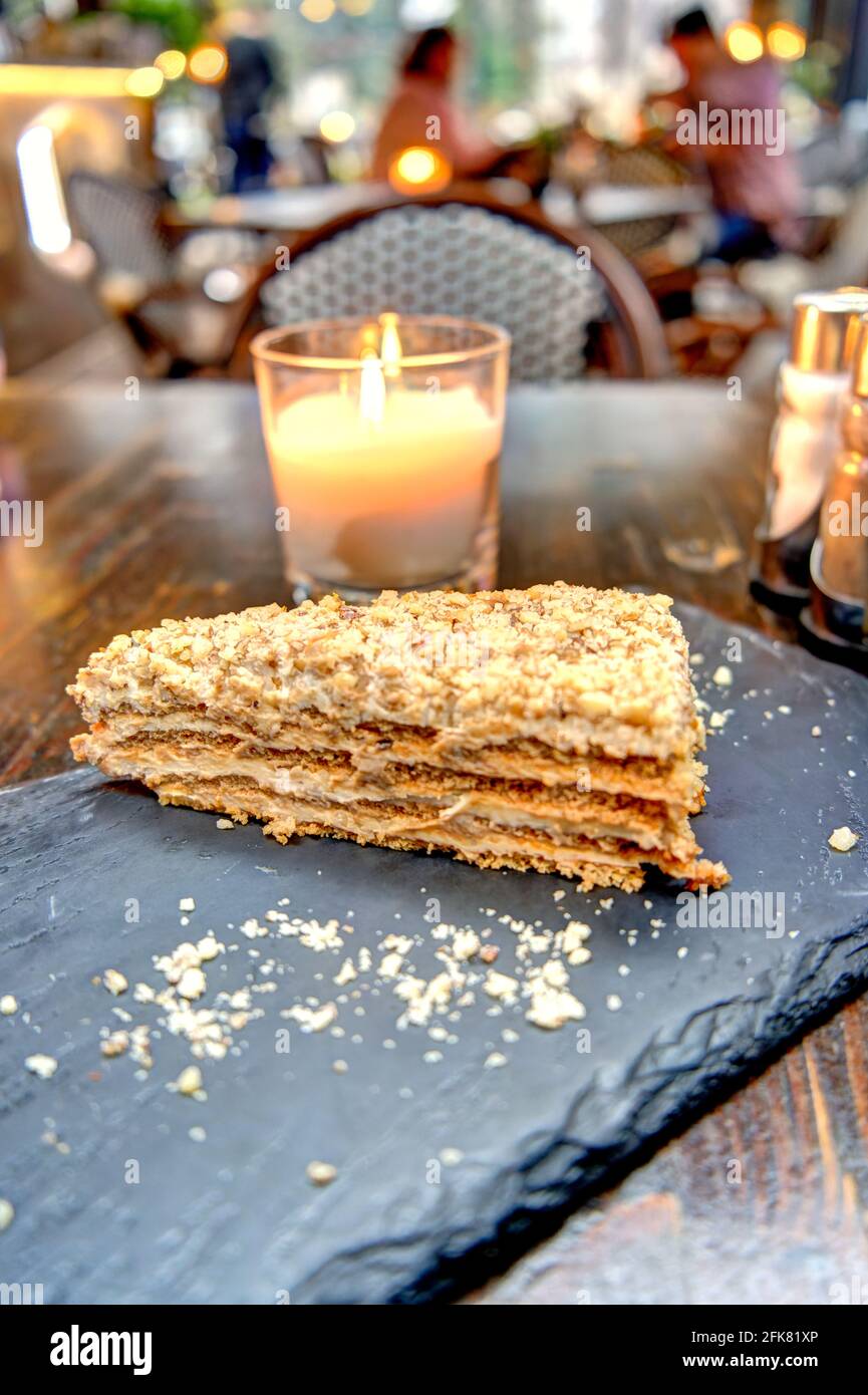Bulgarian Traditional Cake with nuts and honey Stock Photo - Alamy
