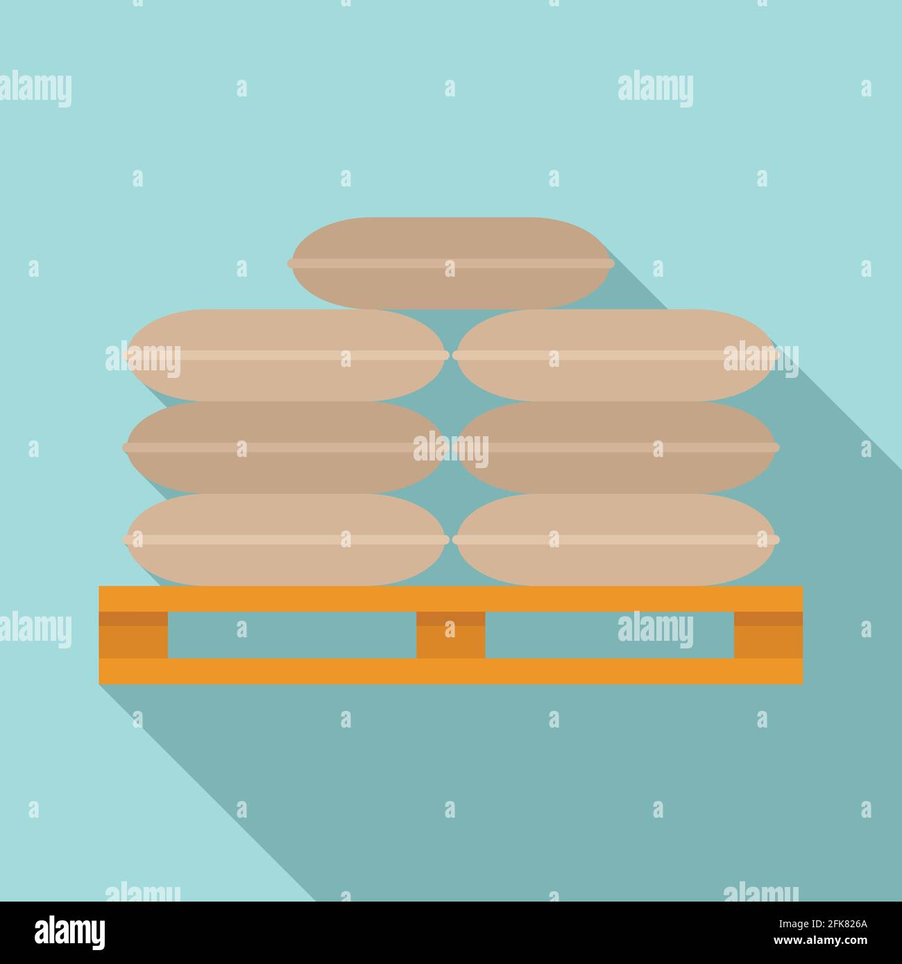 Flour sack pallet icon, flat style Stock Vector Image & Art - Alamy
