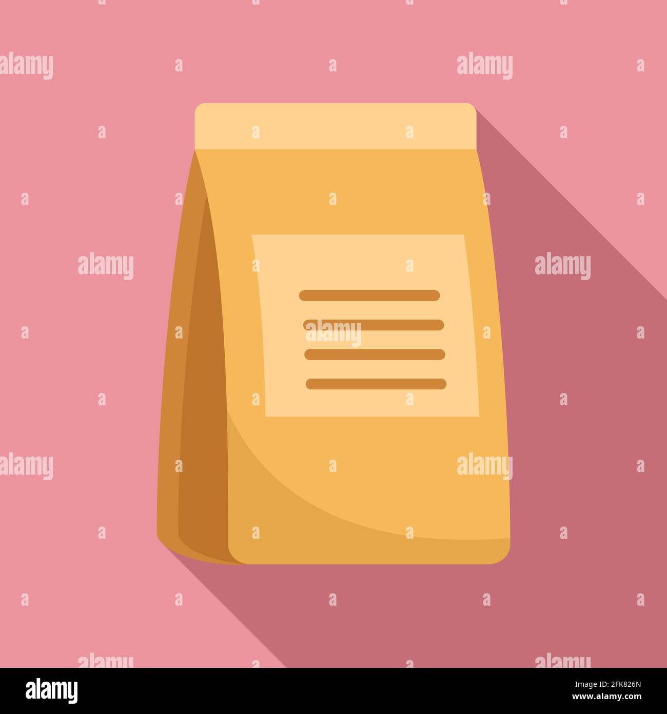 Food paper pack icon, flat style Stock Vector Image & Art - Alamy