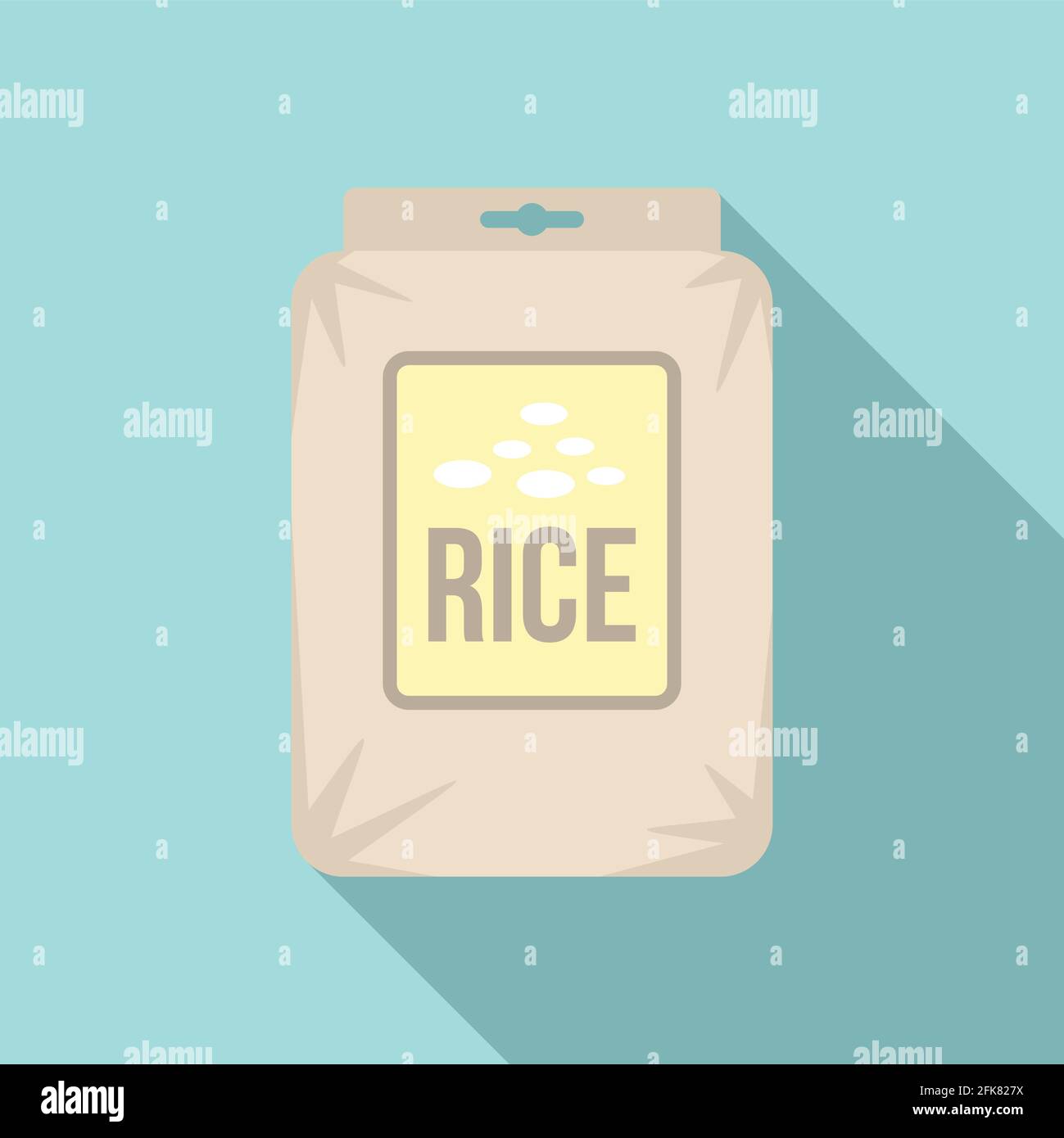 Rice pack icon, flat style Stock Vector Image & Art - Alamy