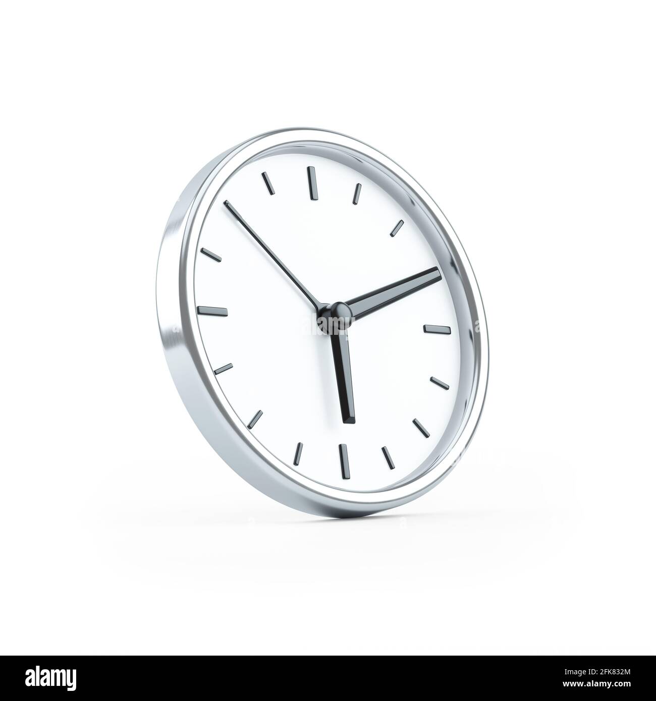 3d illustration of wall clock, illustration isolated on white ...