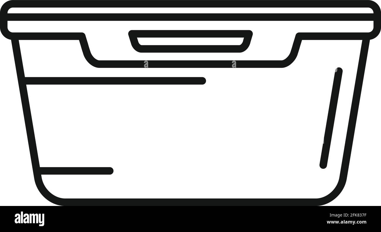 Food plastic box icon, outline style Stock Vector Image & Art - Alamy