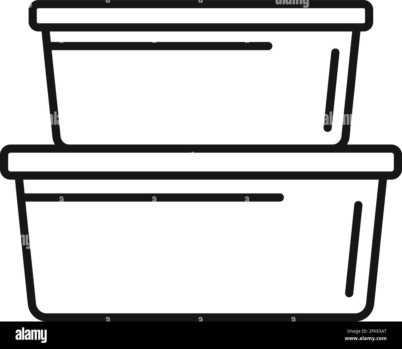 Plastic box stack icon, outline style Stock Vector Image & Art - Alamy
