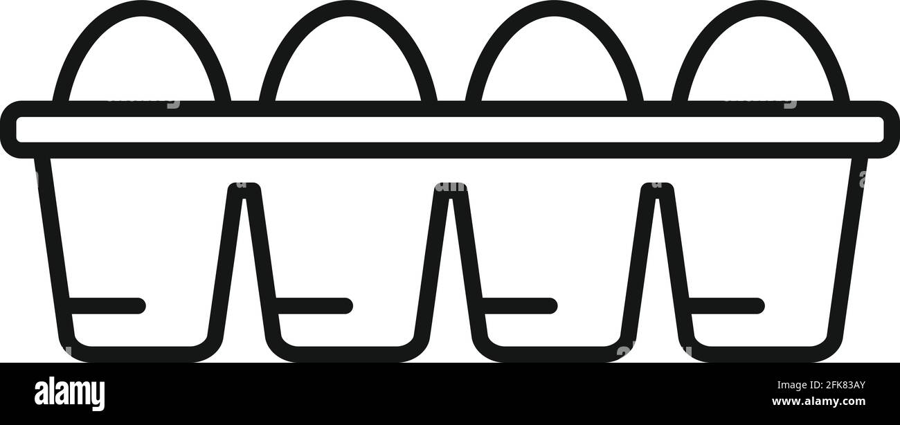 Egg box icon, outline style Stock Vector Image & Art - Alamy