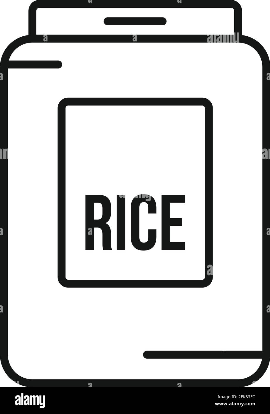 Rice pack icon, outline style Stock Vector Image & Art - Alamy