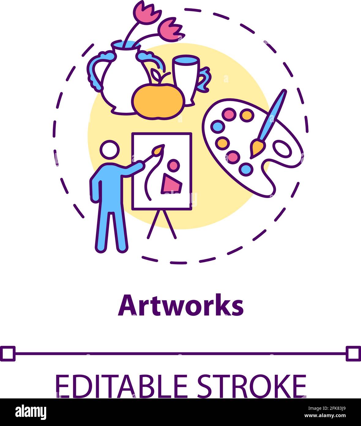 Artworks concept icon Stock Vector Image & Art - Alamy
