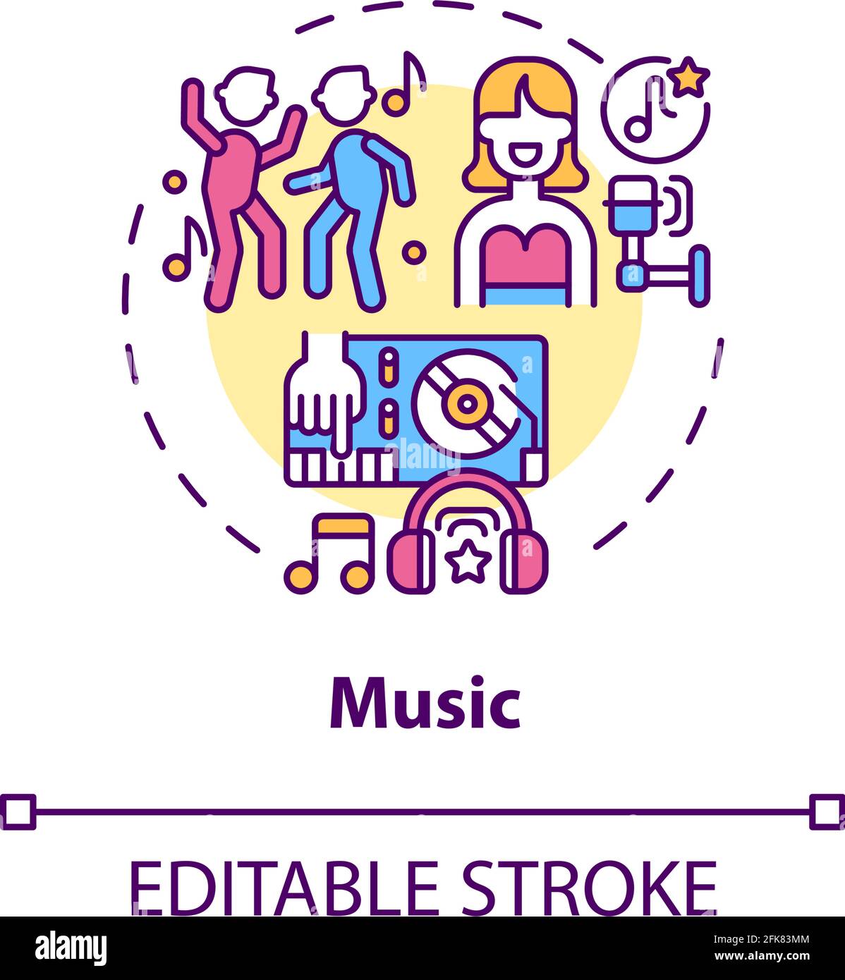 Music concept icon Stock Vector Image & Art - Alamy
