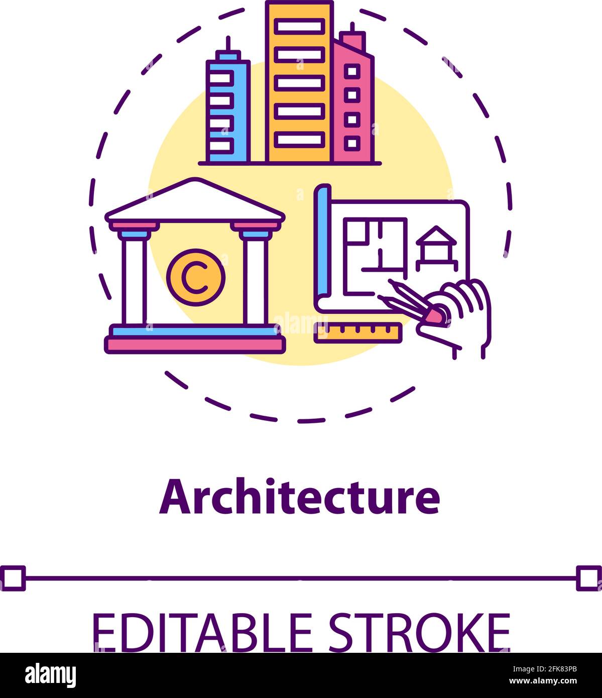 Architecture concept icon Stock Vector Image & Art - Alamy