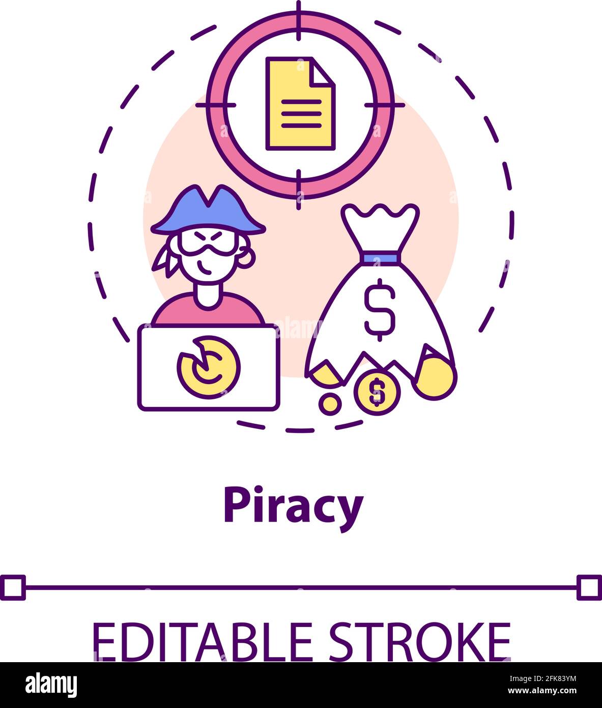 Illegal duplication Stock Vector Images - Alamy