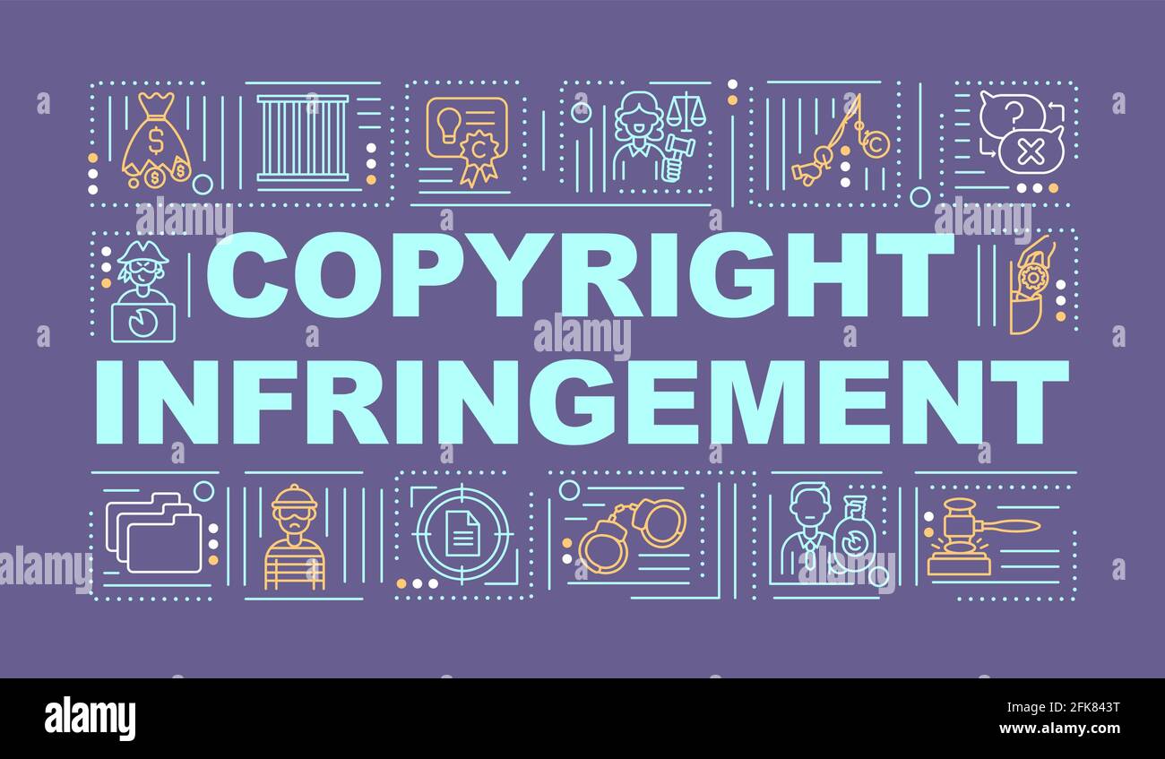 Copyright infringement word concepts banner Stock Vector Image & Art ...
