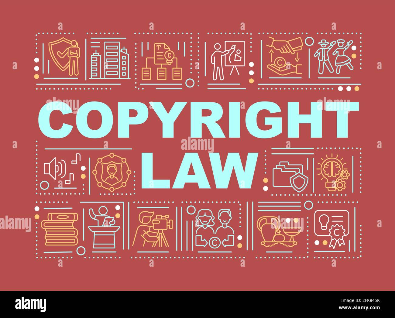 Copyright law word concepts banner Stock Vector Image & Art - Alamy