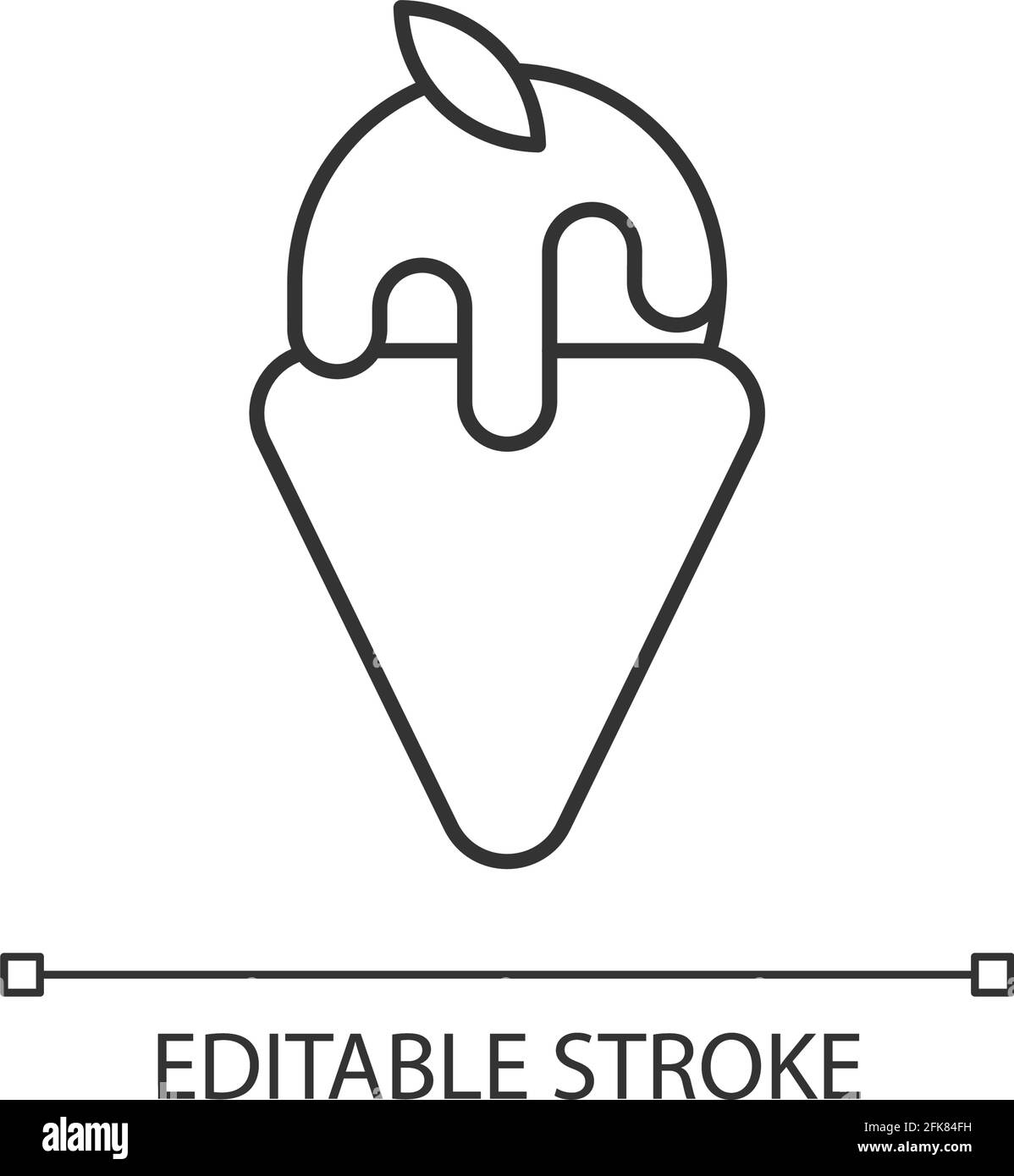 Gelato linear icon Stock Vector Image & Art - Alamy