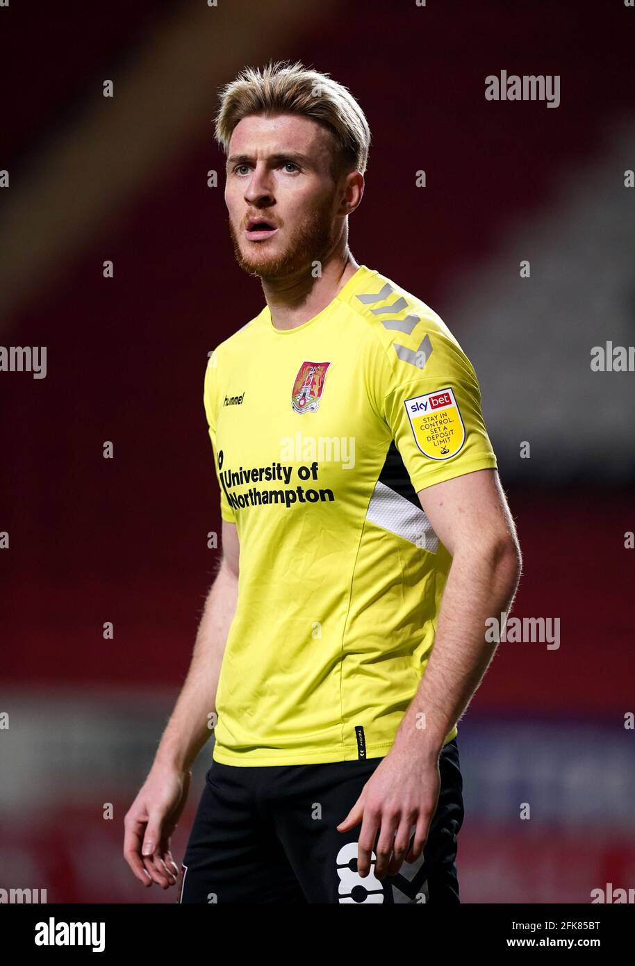 File photo dated 09-03-2021 of Northampton Town's Ryan Watson. Issue ...