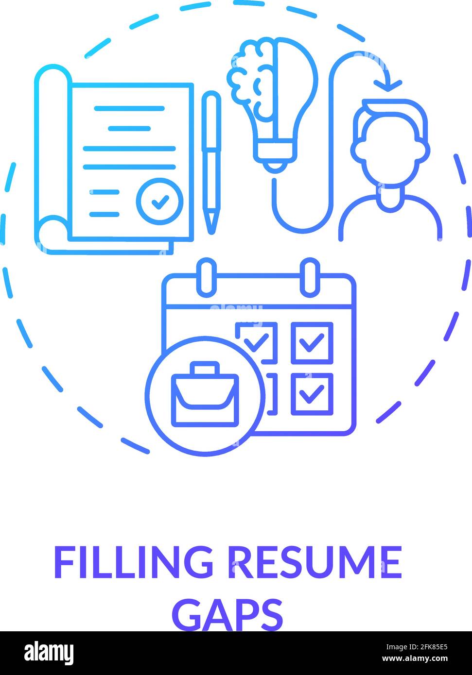 Filling resume gaps concept icon Stock Vector Image & Art - Alamy