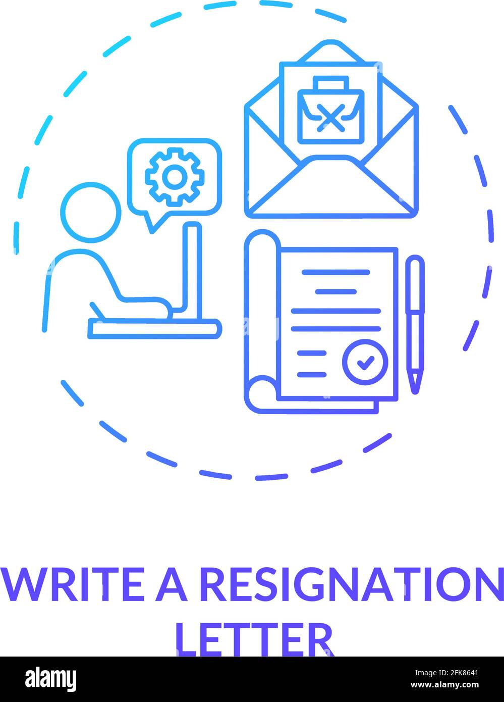 Write a resignation letter concept icon Stock Vector Image & Art - Alamy