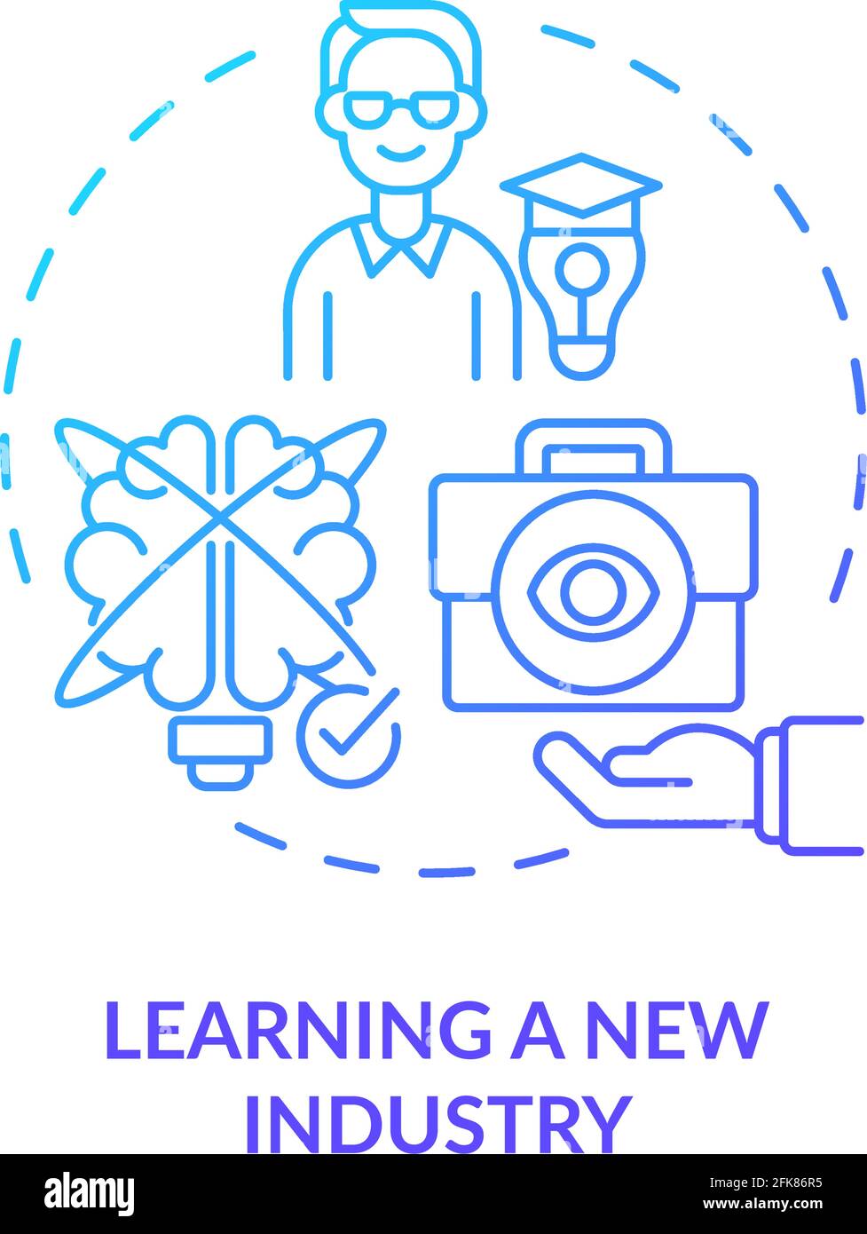 Learning a new industry concept icon Stock Vector Image & Art - Alamy