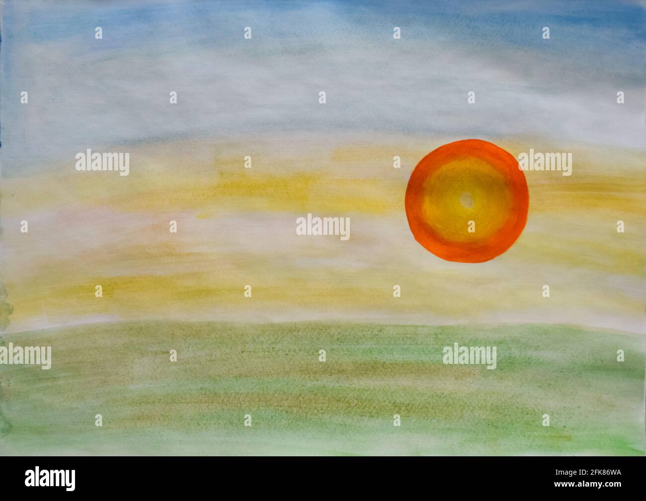 Sunset Sky Drawing