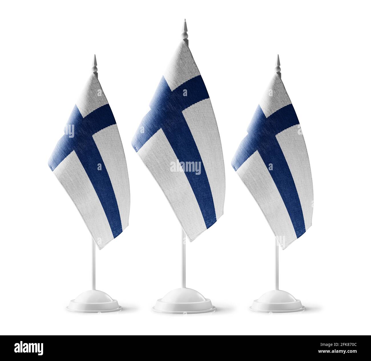 Small national flags of the Finland on a white background Stock Photo ...