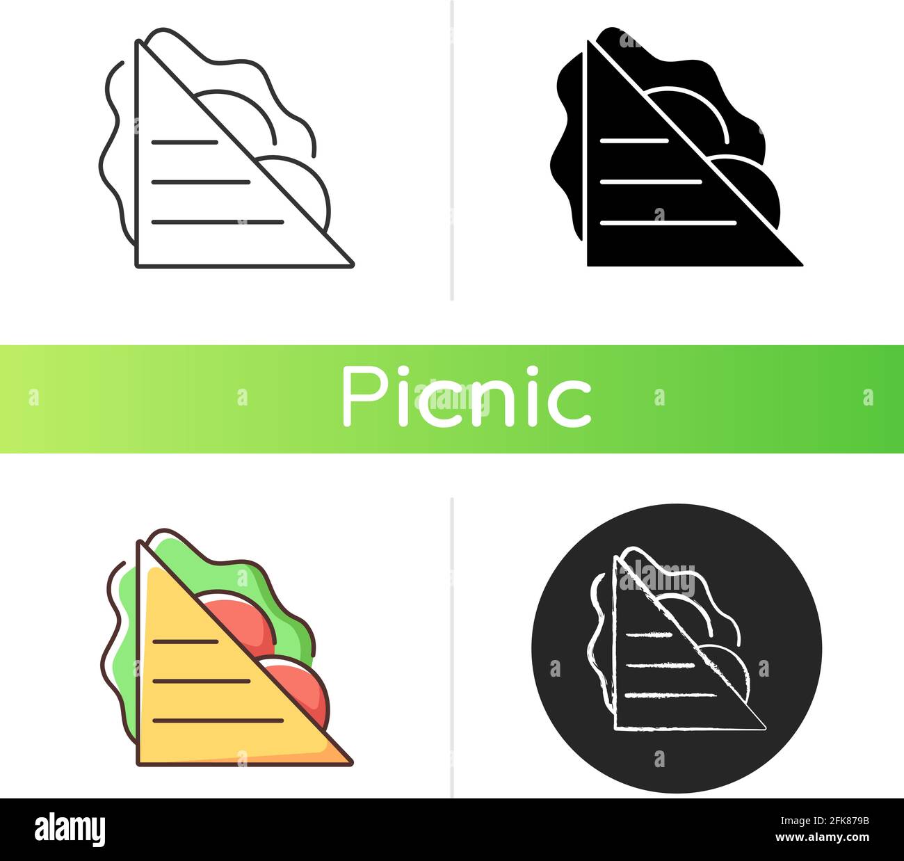 Thin ham sandwich Stock Vector Images - Alamy