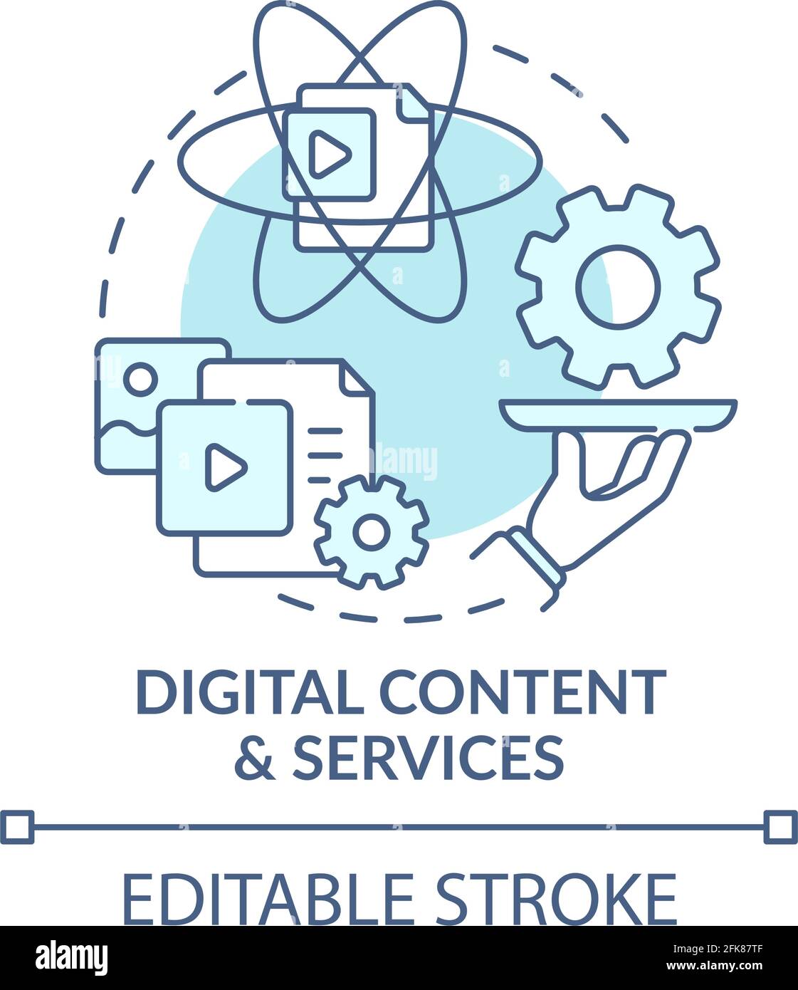 Digital content and service turquoise concept icon Stock Vector Image ... Digital content and service turquoise concept icon Stock Vector Image ...
