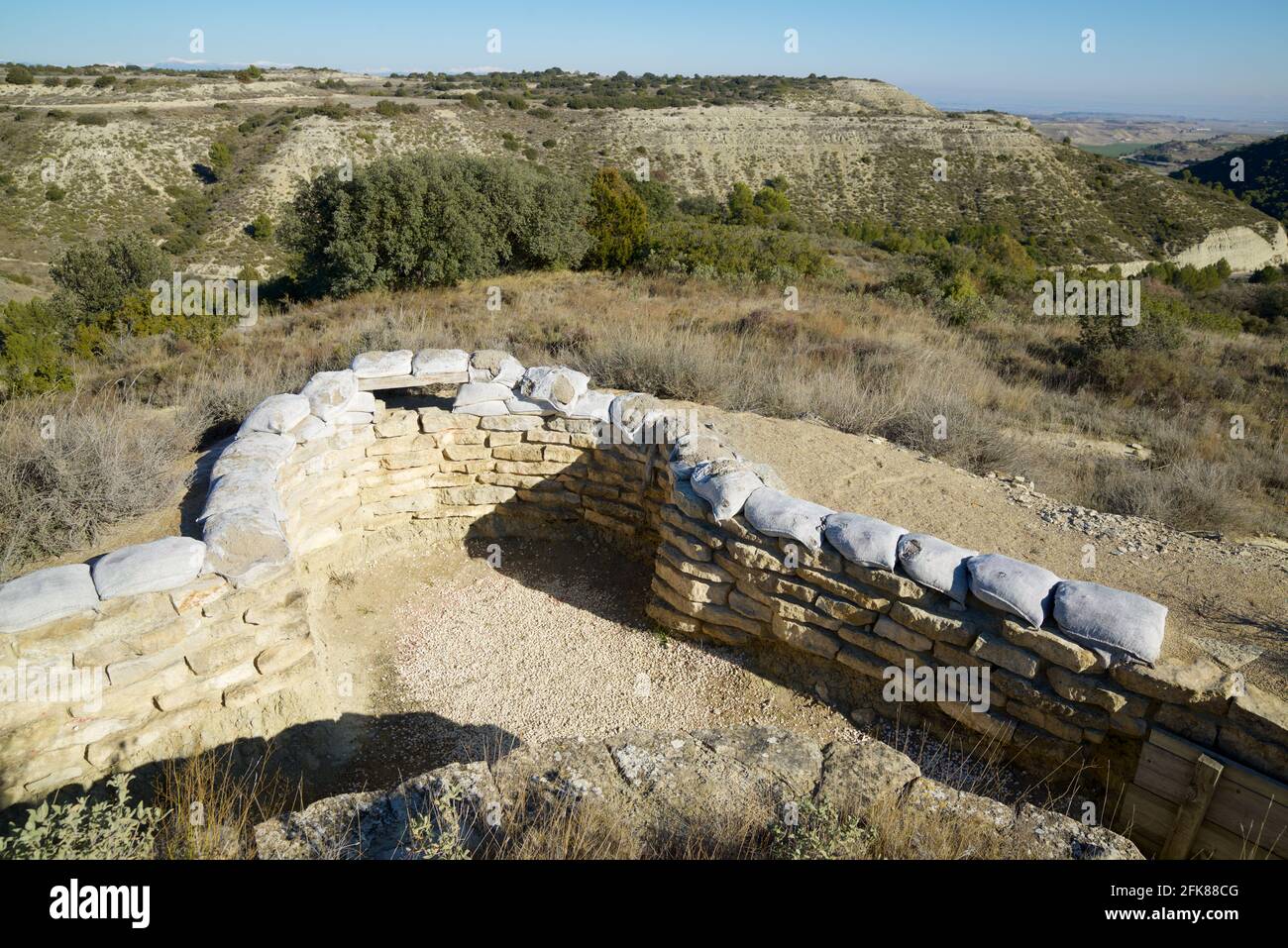 Reconstruction of a defensive position, named as George Orwell trench ...