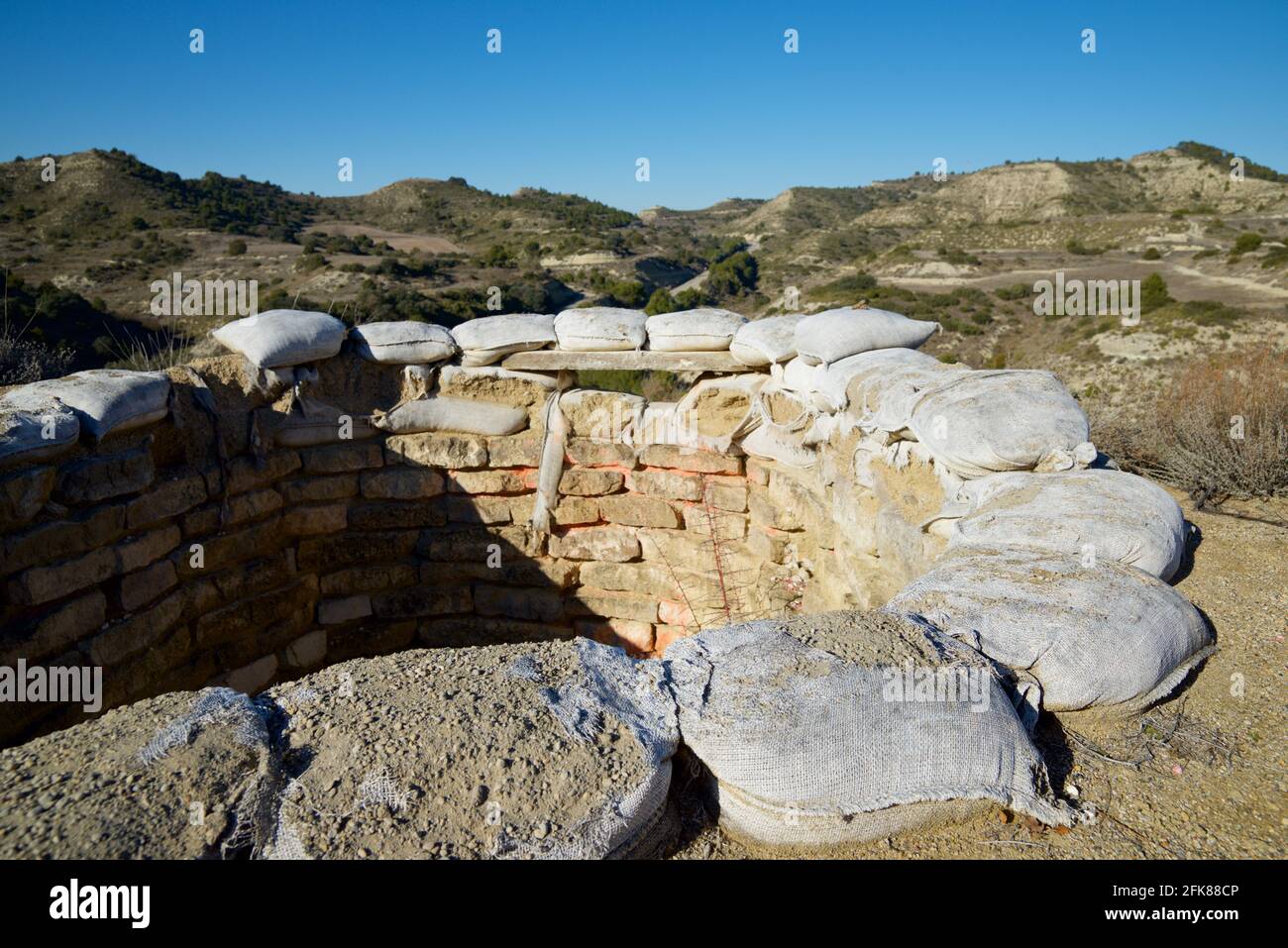 Reconstruction of a defensive position, named as George Orwell trench ...