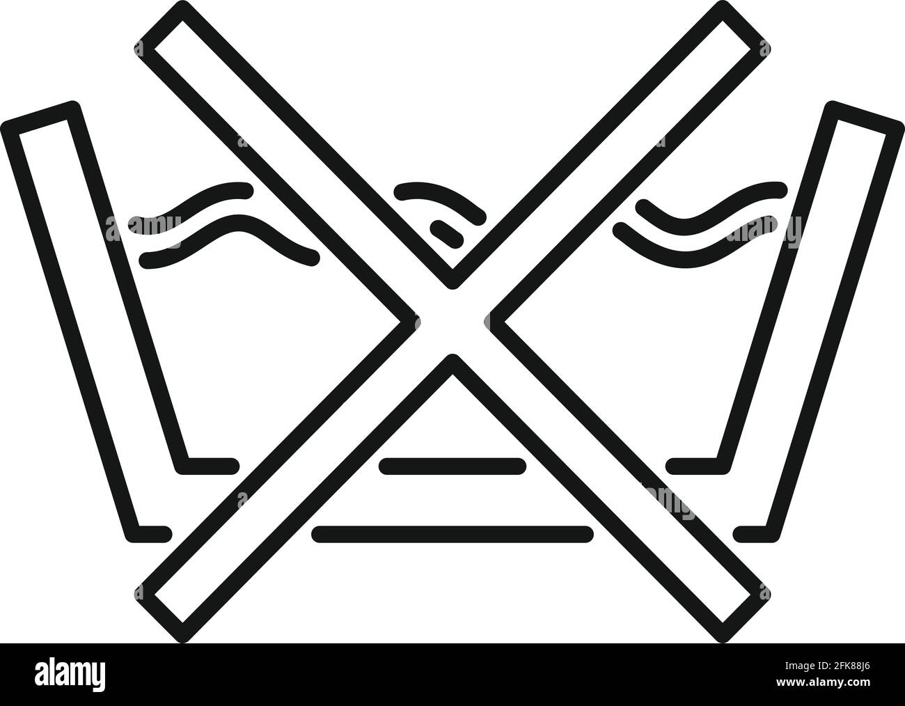 No hand wash icon, outline style Stock Vector Image & Art - Alamy