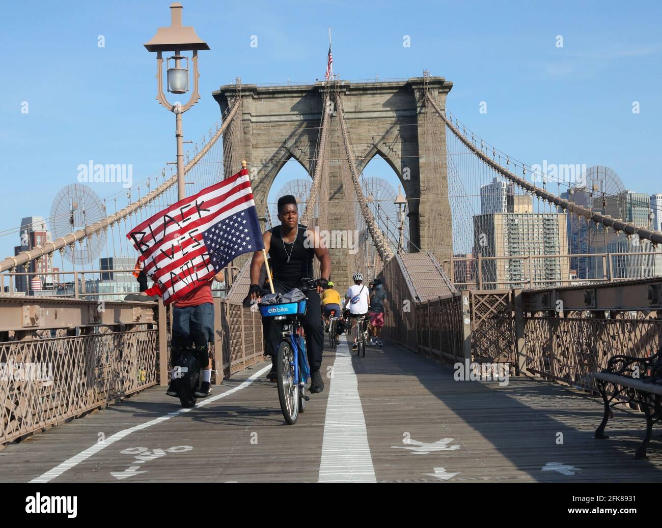 New York - NY - 20200726 - BLM Activist Hawk Newsome pictured with a ...