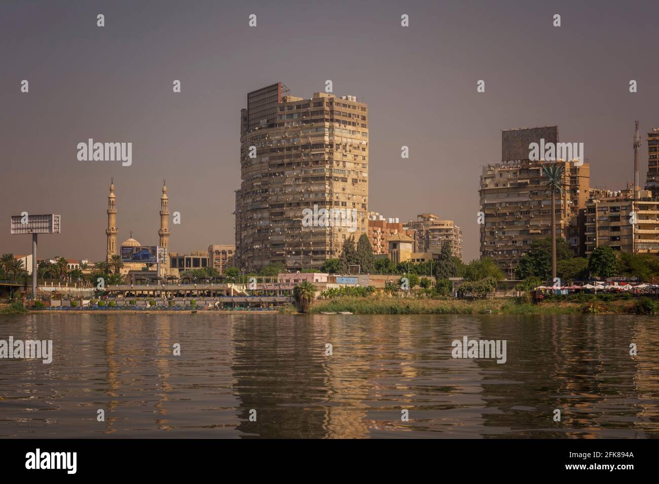 Cairo view from Nile river, Egypt Stock Photo - Alamy